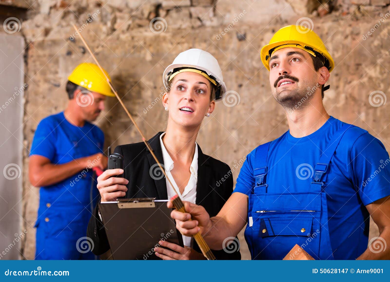 Builder and Architect Discussing on Construction Site Stock Image ...