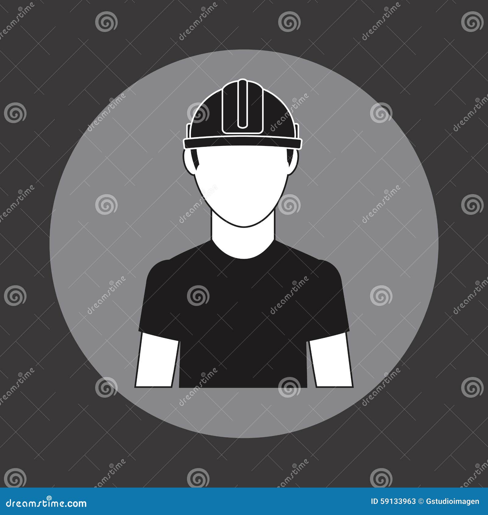 Builder avatar stock vector. Illustration of hardhat - 59133963