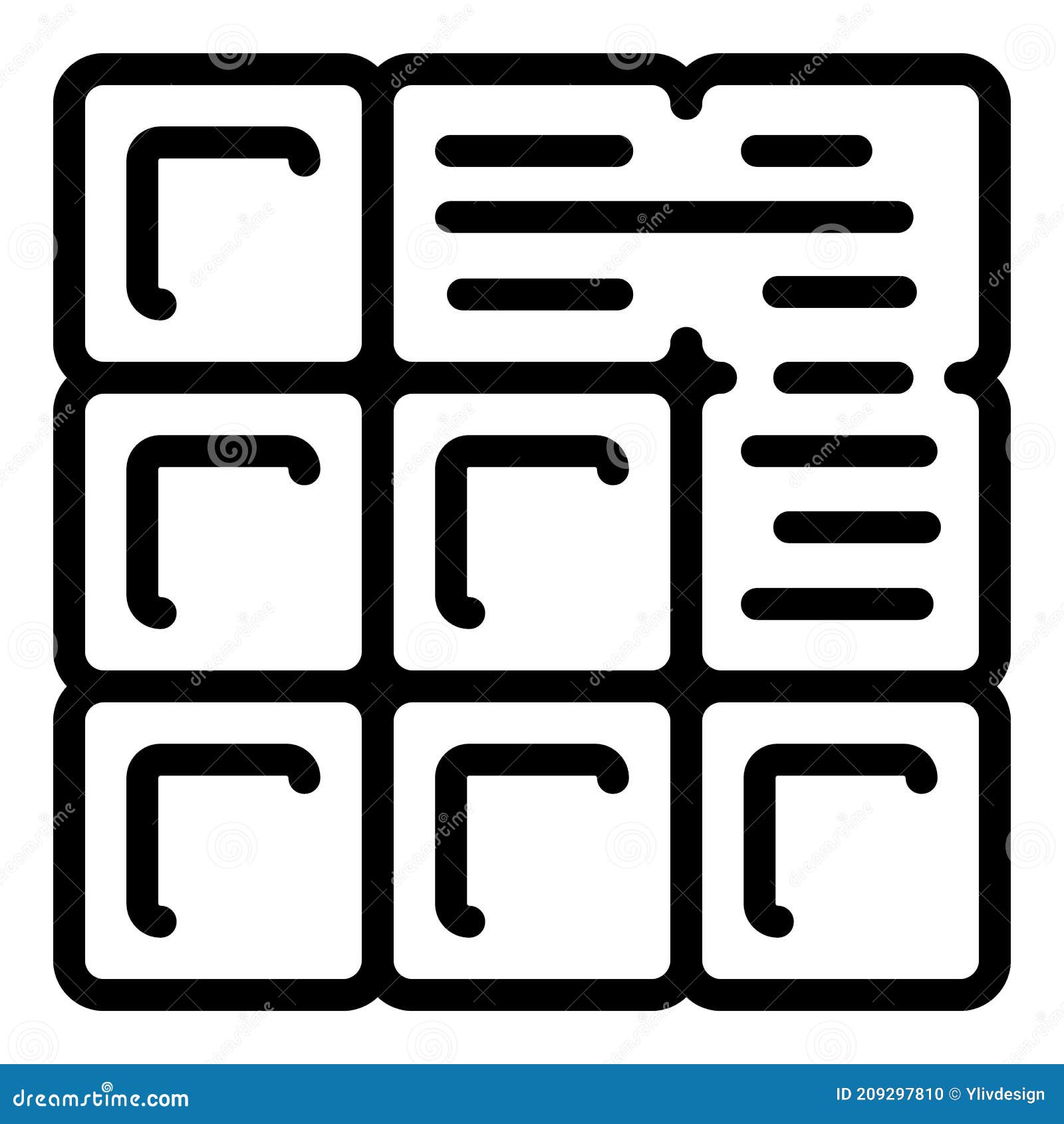 Builder Blocks Icon, Outline Style Stock Vector - Illustration of ...