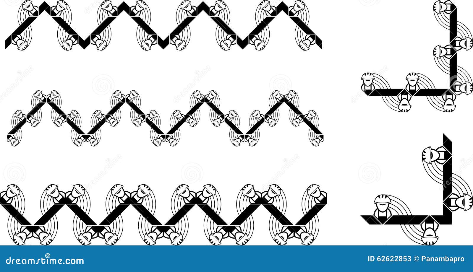 Builder border stock vector. Illustration of black, build - 62622853