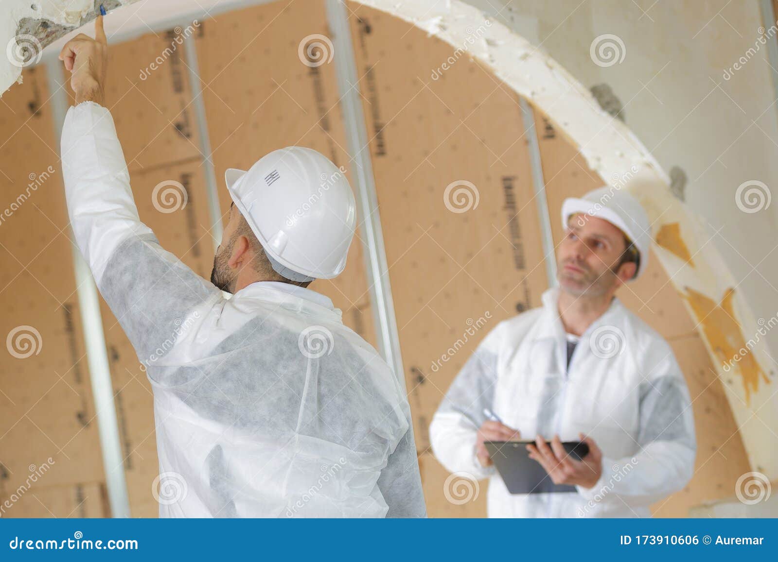 Builder Building Arch Opening Stock Photo - Image of uniform, builder ...