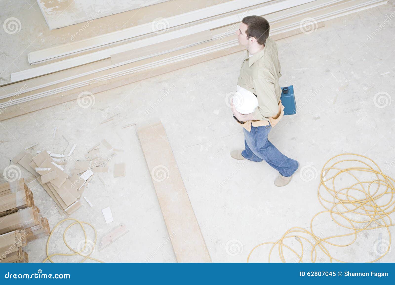 A Builder Carrying A Tool Box Stock Photo | CartoonDealer.com #62807045