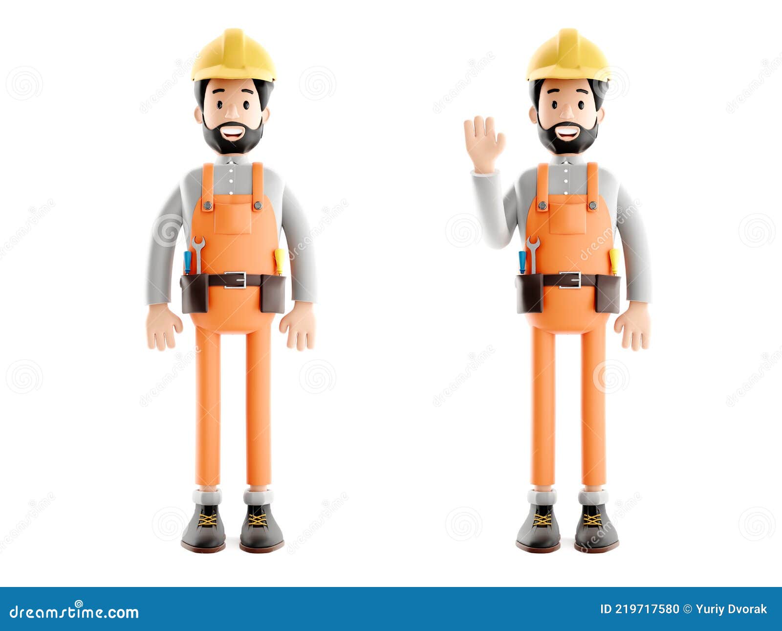 Builder Cartoon Vector | CartoonDealer.com #119934196