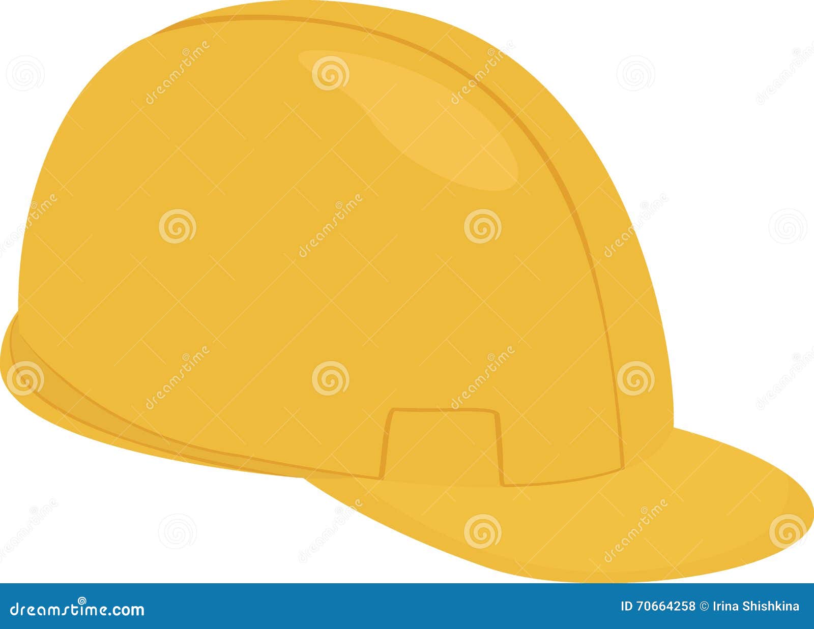 Builder Cartoon Yellow Helmet Isolated on White Stock Vector ...