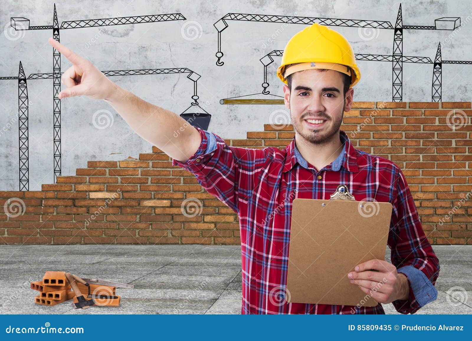Builder and Chief Construction Stock Image - Image of engineering ...