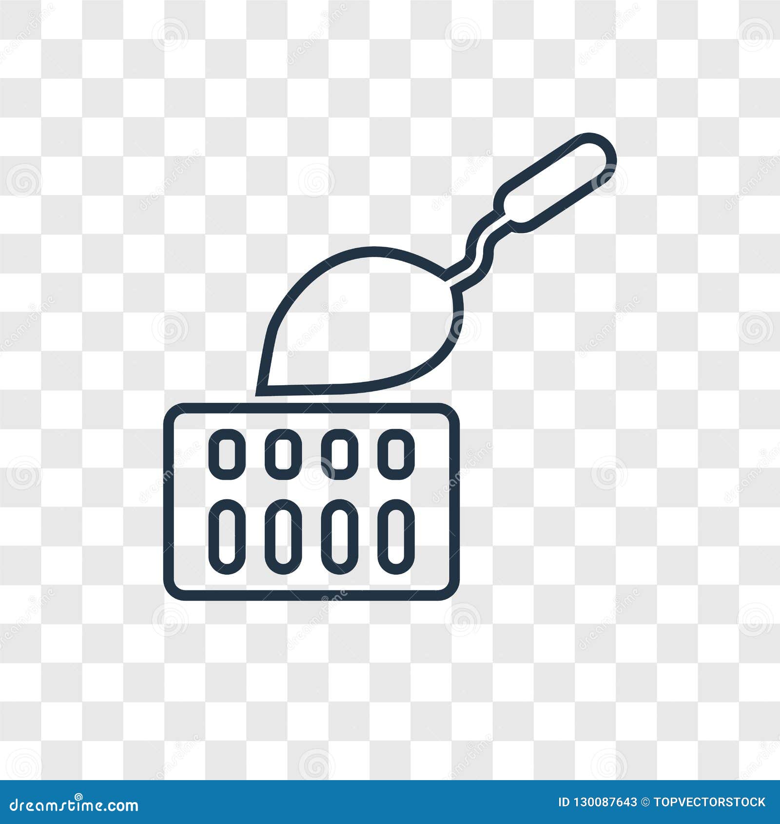 Builder Concept Vector Linear Icon Isolated on Transparent Background ...