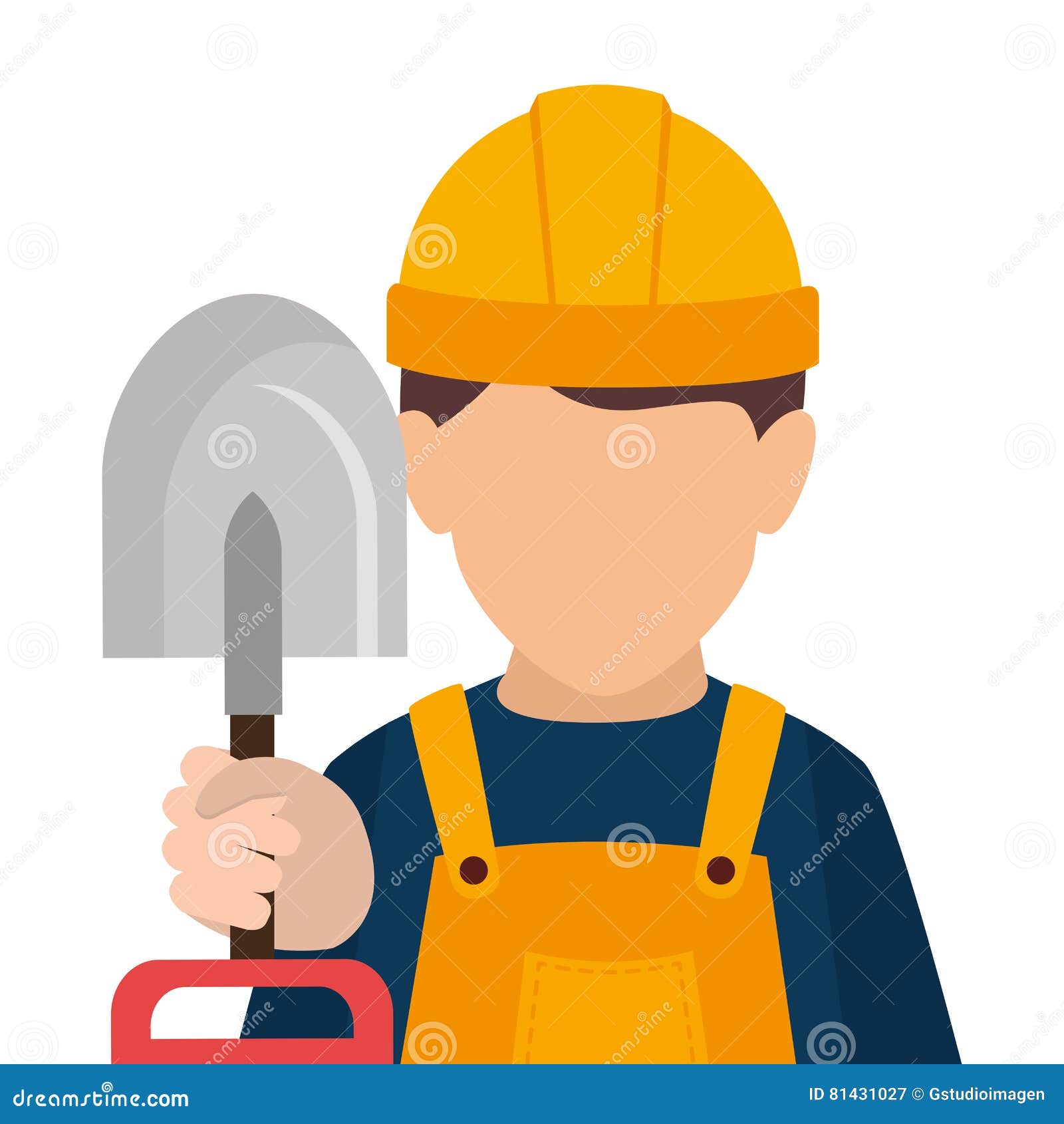 Builder Construction Avatar Icon Stock Vector - Illustration of work ...