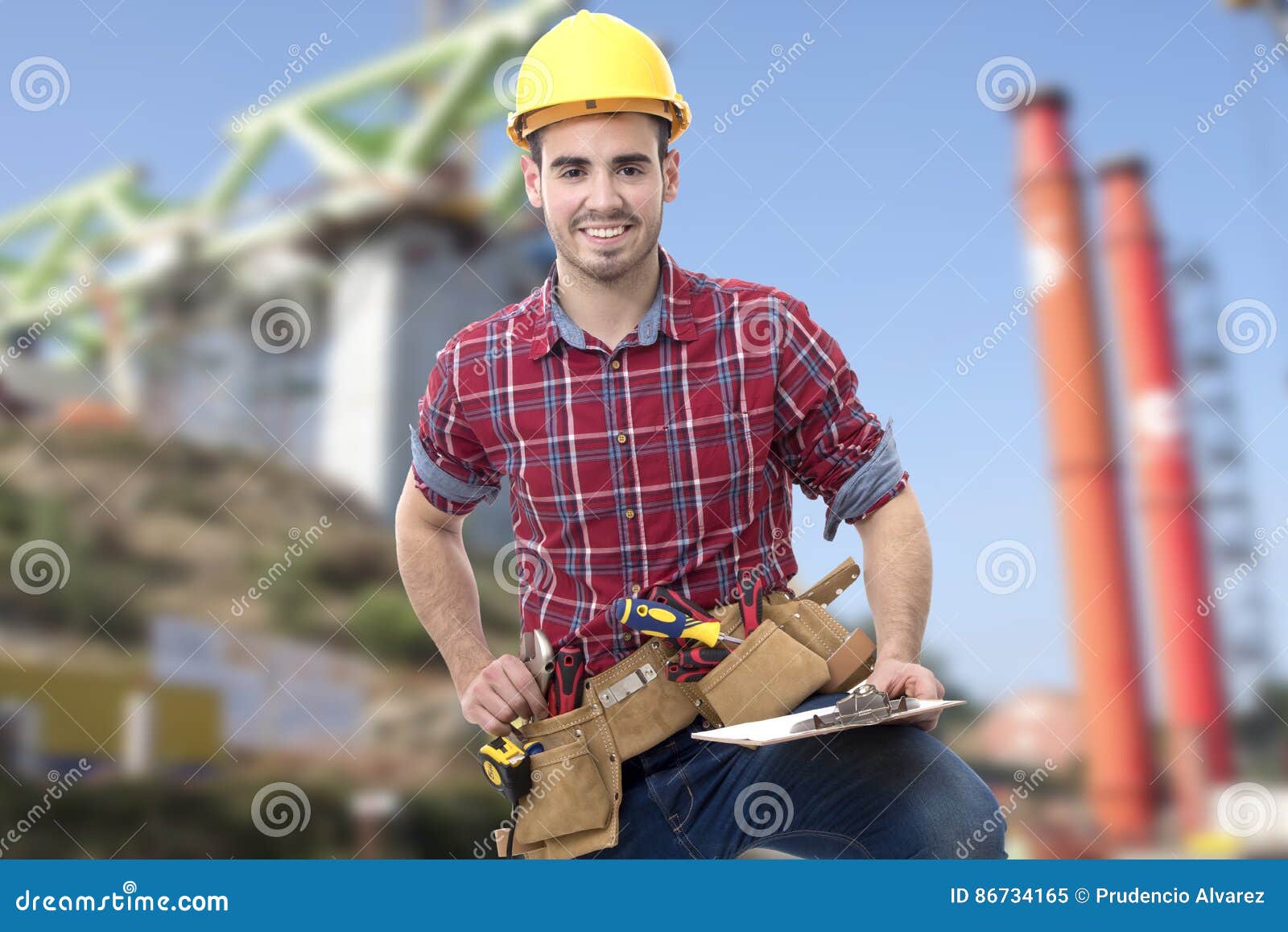Builder construction man stock image. Image of distance - 86734165