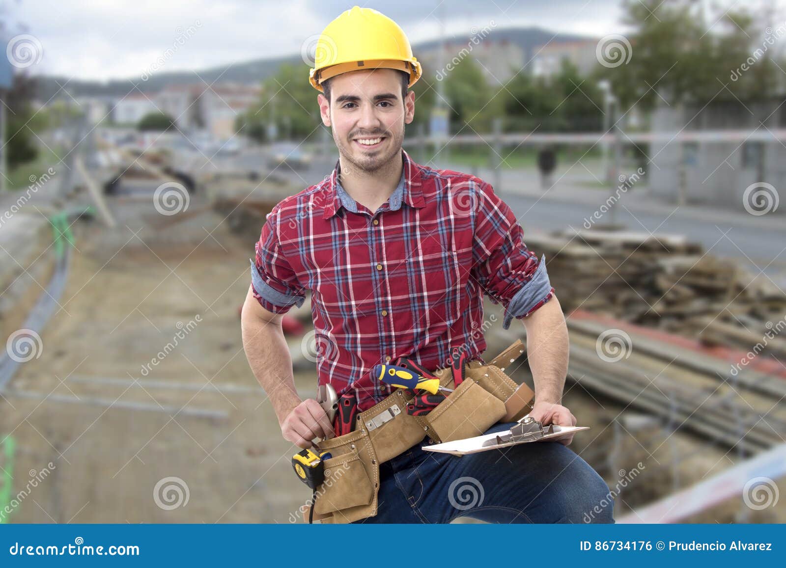 Builder construction man stock photo. Image of construction - 86734176