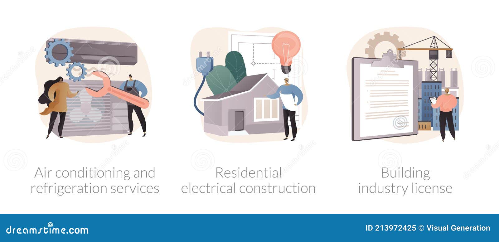 Builder Contractor Services Abstract Concept Vector Illustrations ...