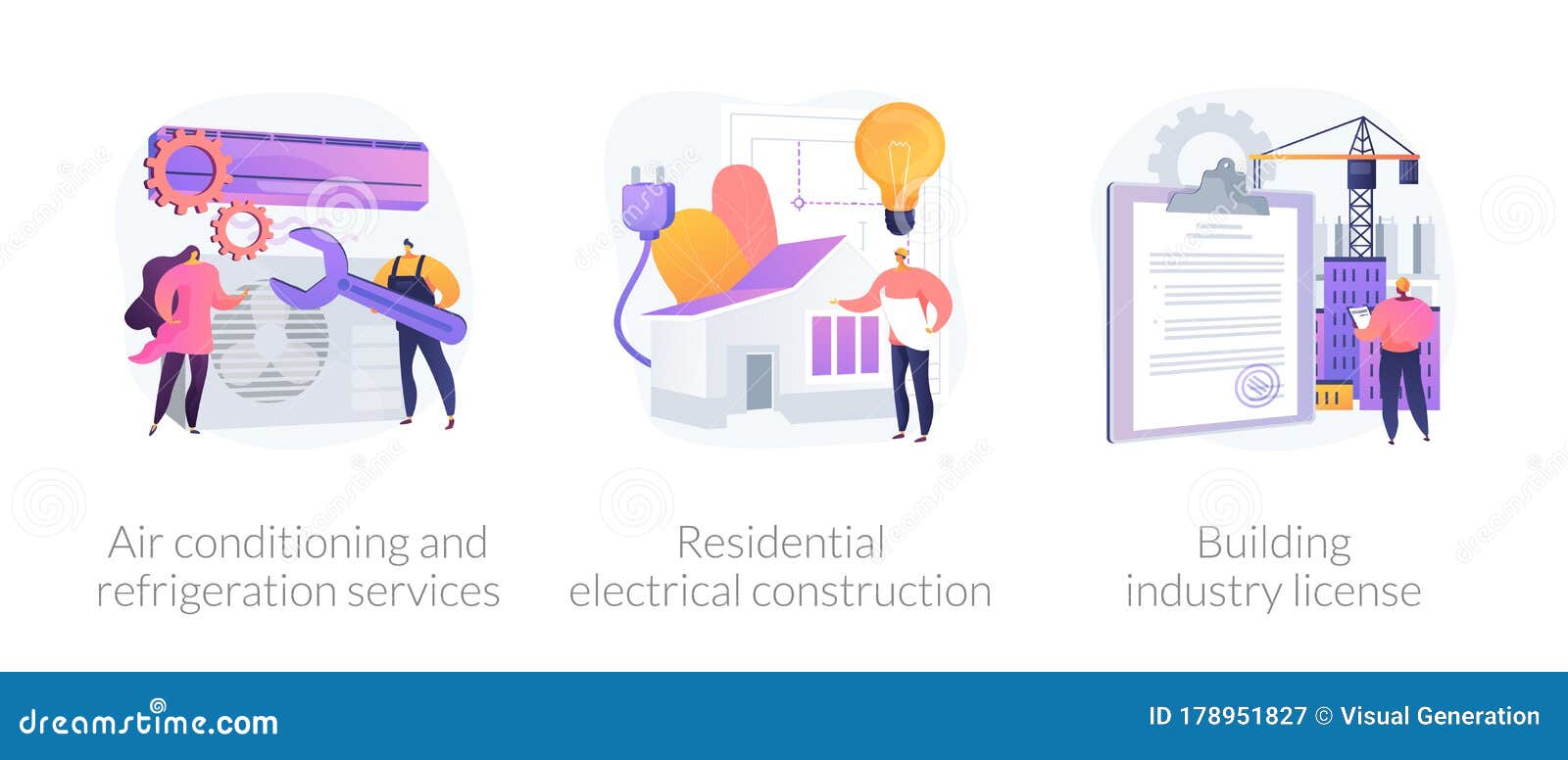Builder Contractor Services Abstract Concept Vector Illustrations ...