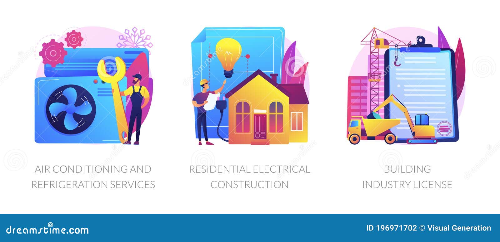 Builder Contractor Services Abstract Concept Vector Illustrations ...