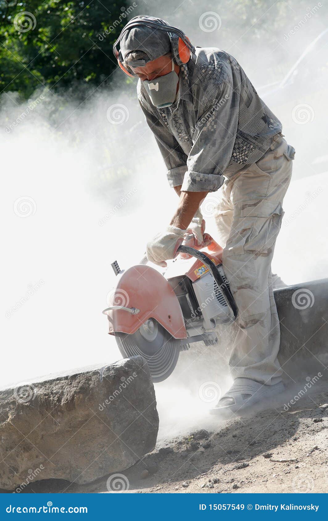 Builder at cutting work stock image. Image of hand, circular - 15057549