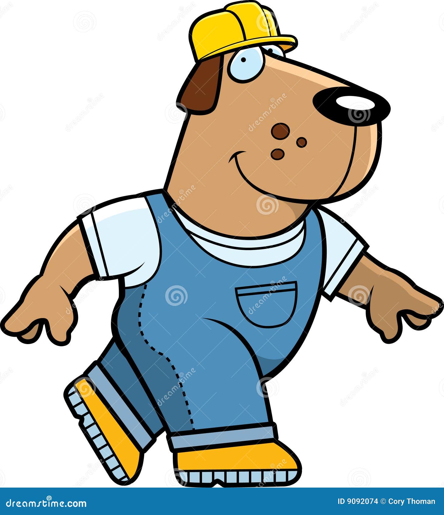 Builder Dog stock vector. Illustration of vector, hard - 9092074