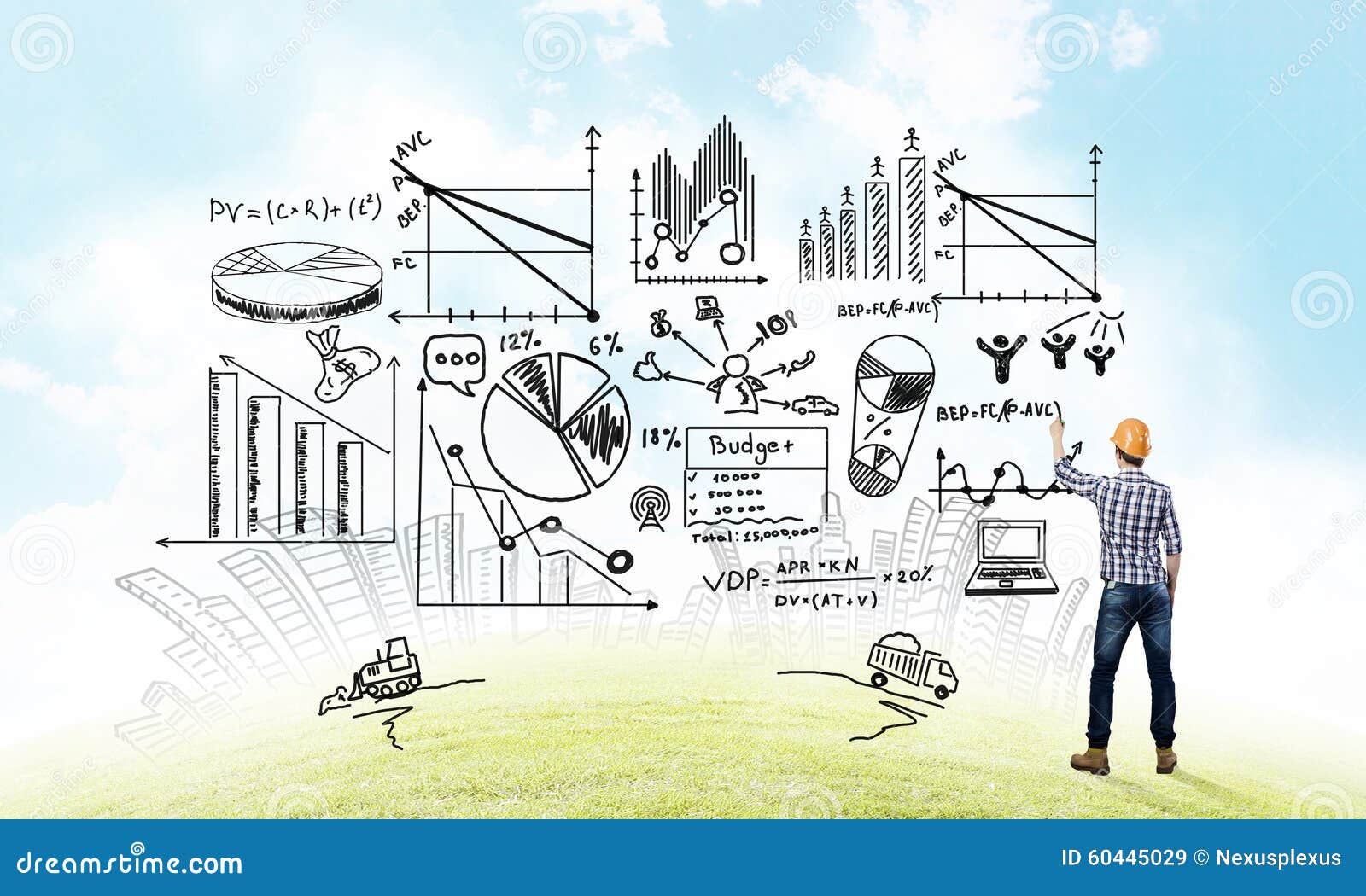 Builder draw plan stock image. Image of inspiration, ambition - 60445029