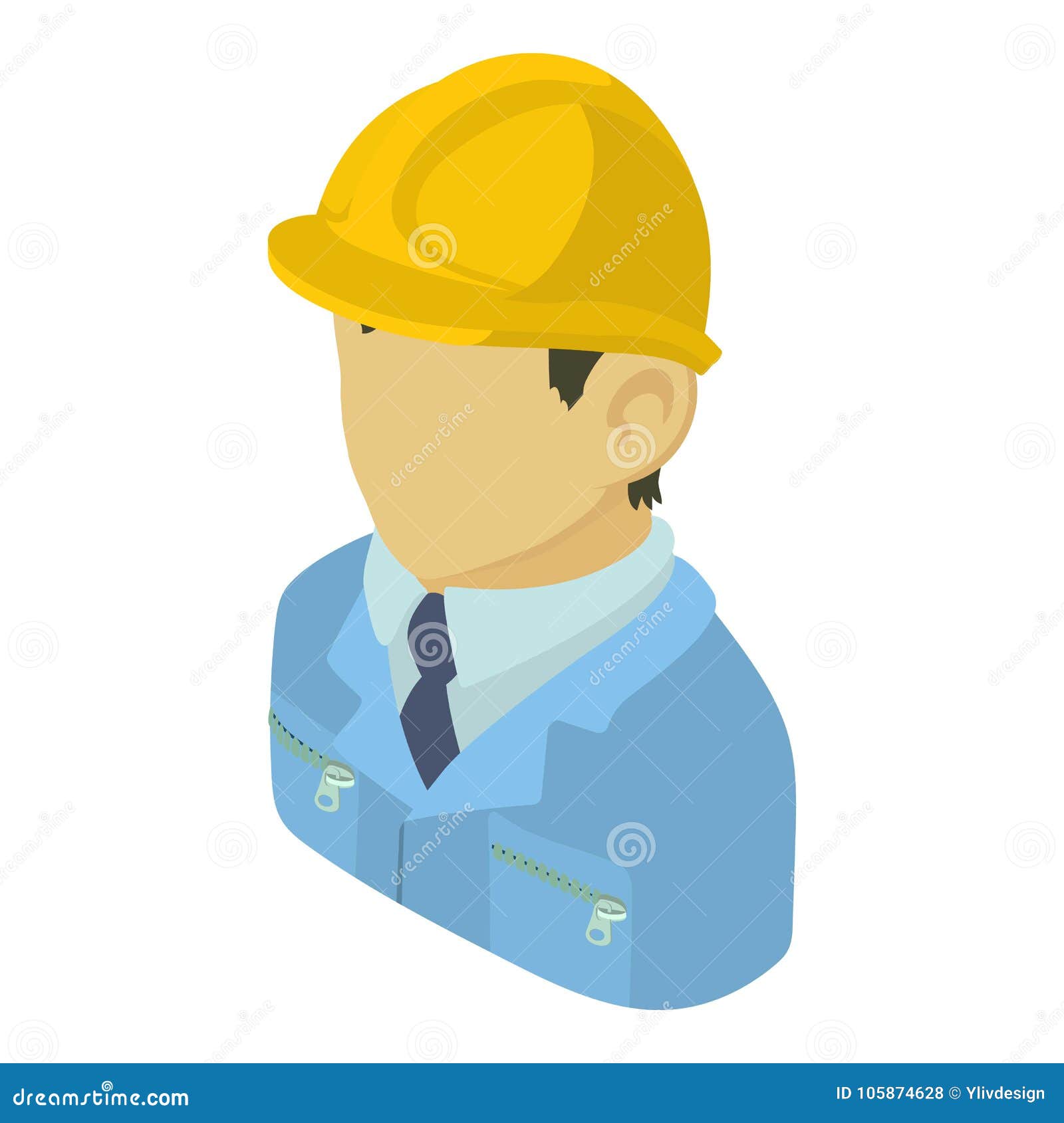 Builder Engineer Asian Icon, Isometric 3d Style Stock Vector ...