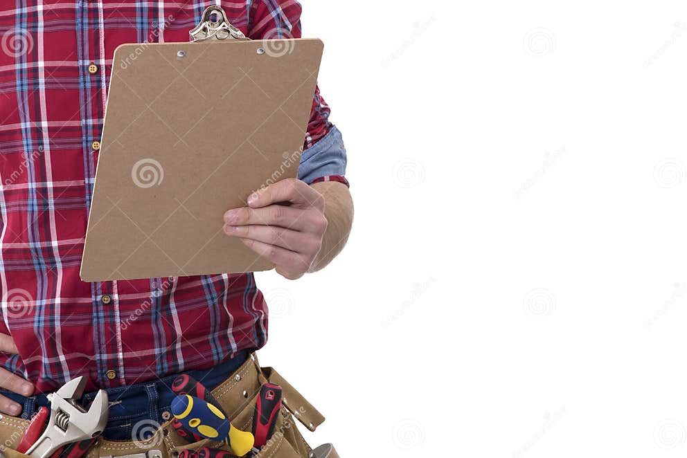 Builder with a folder stock photo. Image of organize - 94700462