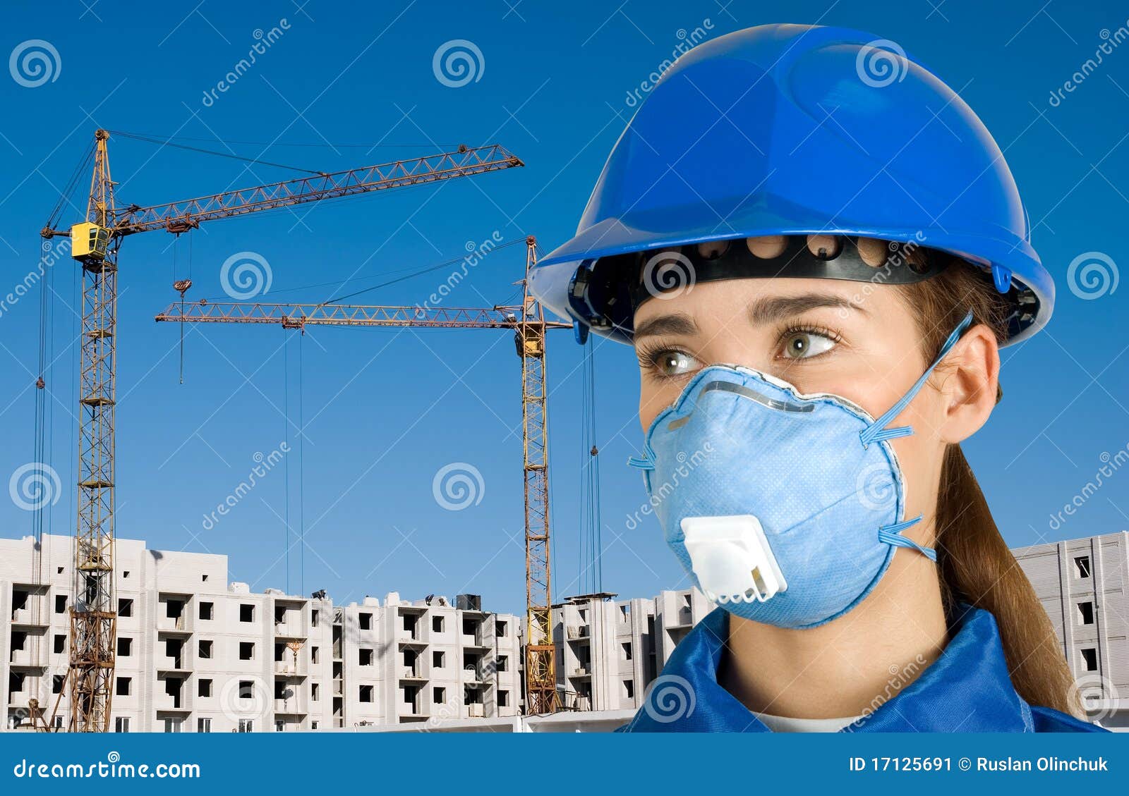 Builder girl stock image. Image of happy, inspector, builder - 17125691