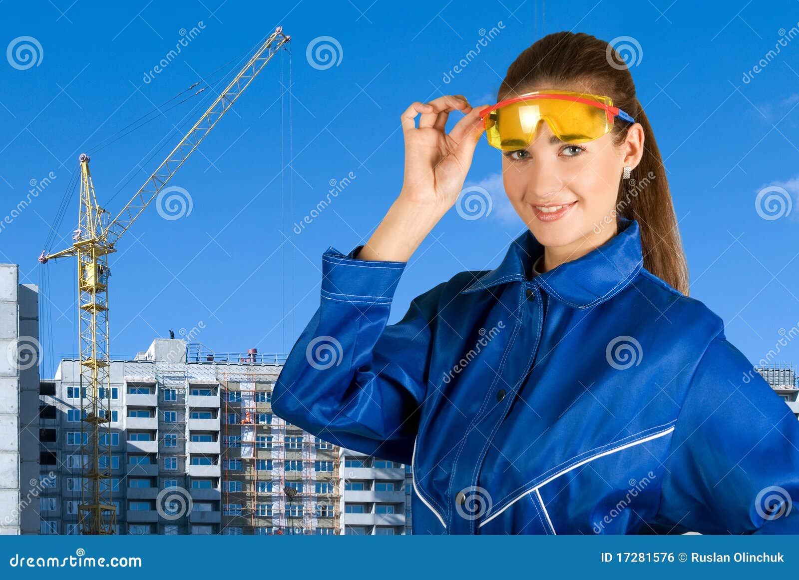 Builder girl stock photo. Image of industry, builder - 17281576