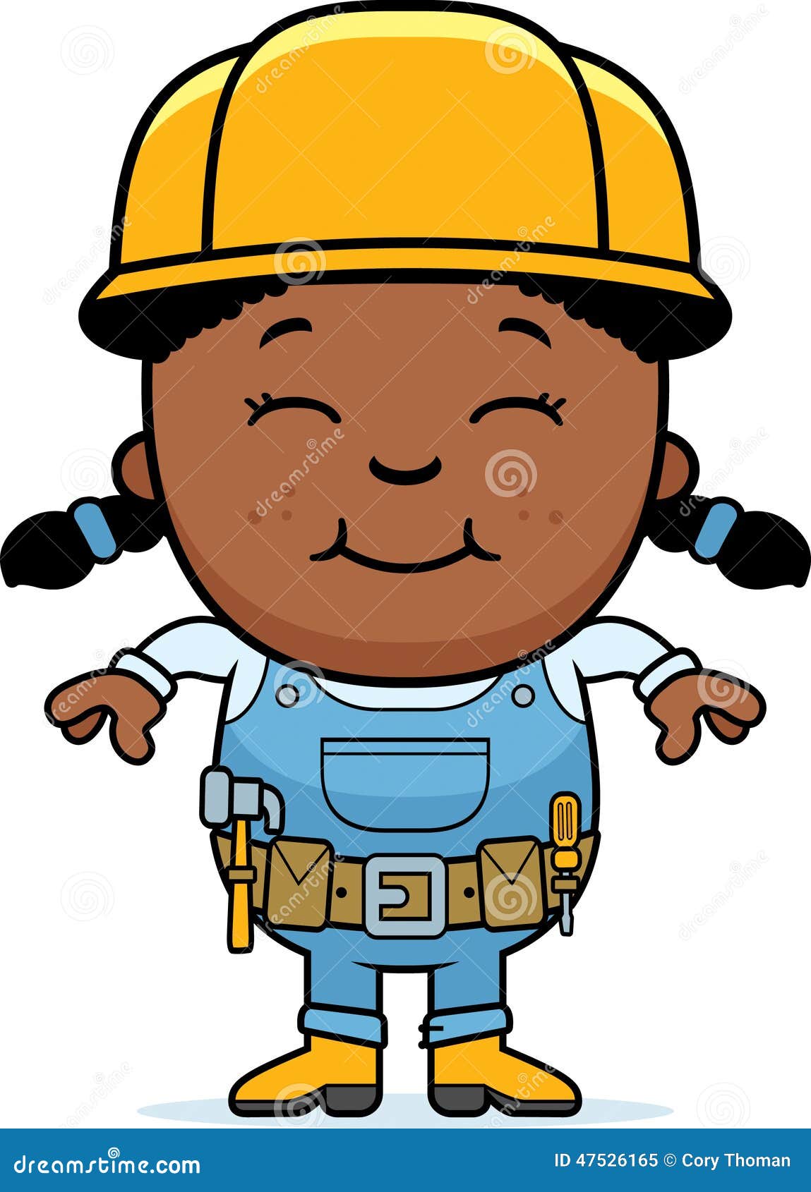 Builder Girl stock vector. Illustration of youth, clip - 47526165