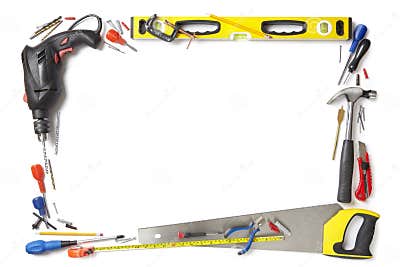 Builder Handyman Background Border Stock Image - Image of home, border ...