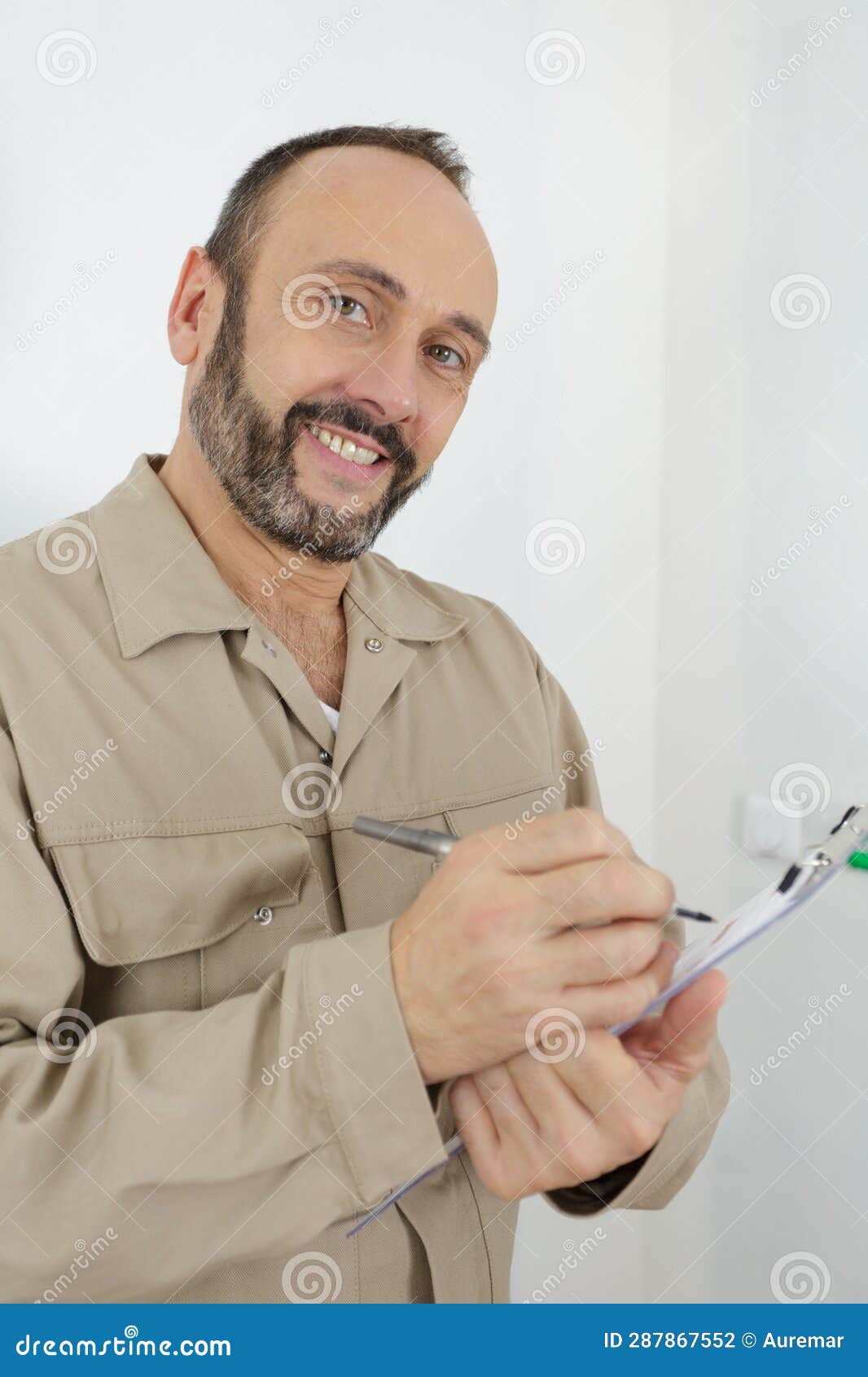 Builder Happy To Have Finished Job Stock Photo - Image of industry ...
