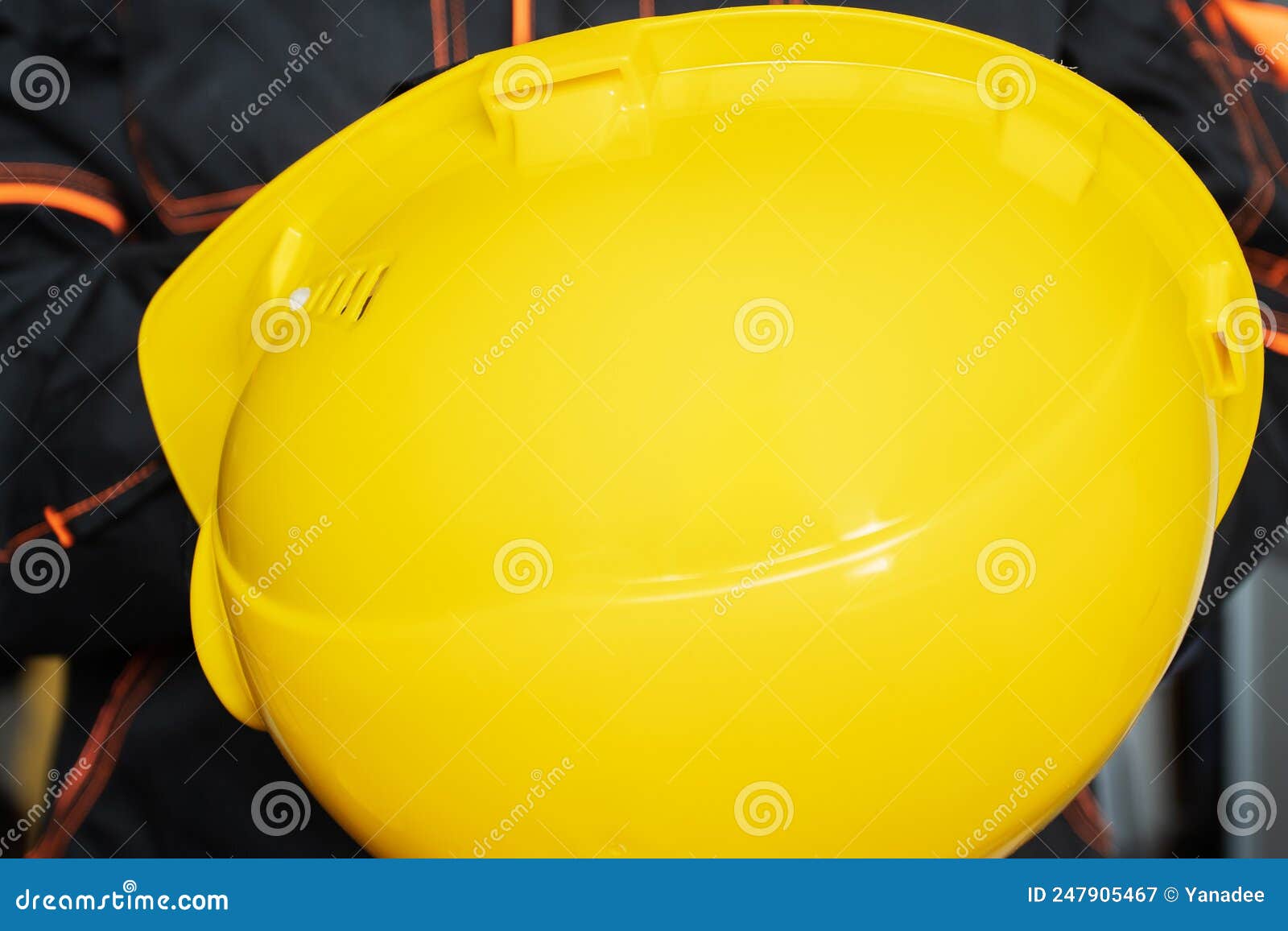 Builder with Hard Hat Close-up, Worker in Uniform at Construction ...