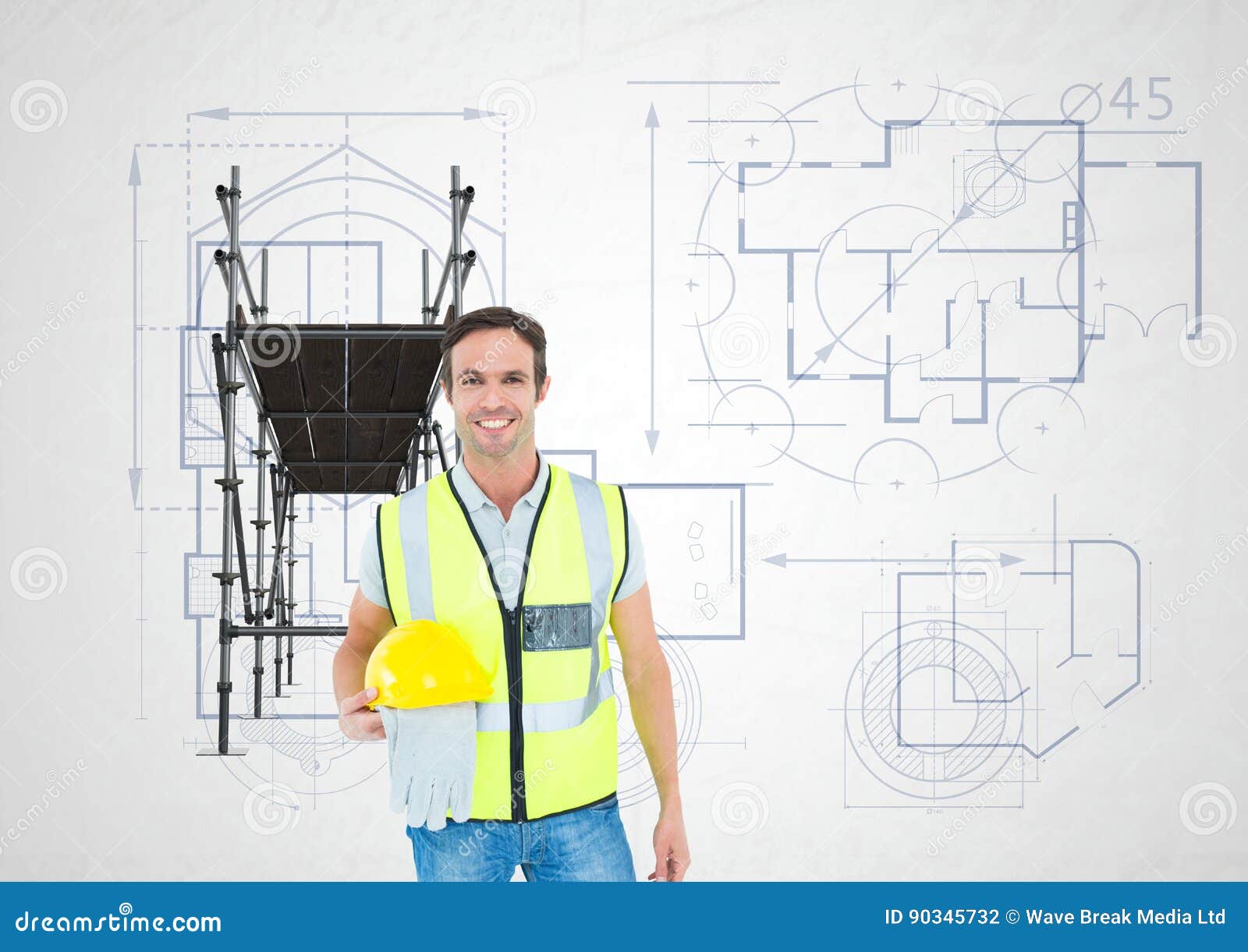 Scaffolding In Front Of A Brick Facade Royalty-Free Stock Image ...