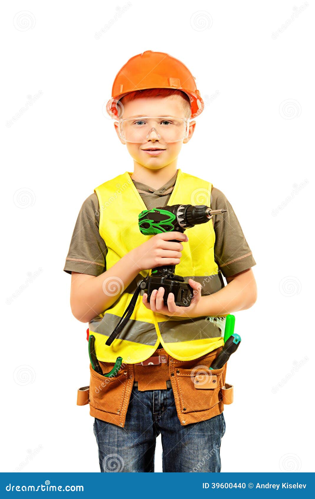 Builder helmet stock photo. Image of belt, child, drill - 39600440