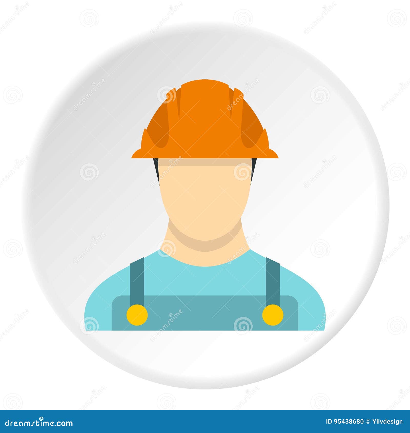 Builder icon circle stock vector. Illustration of isolated - 95438680