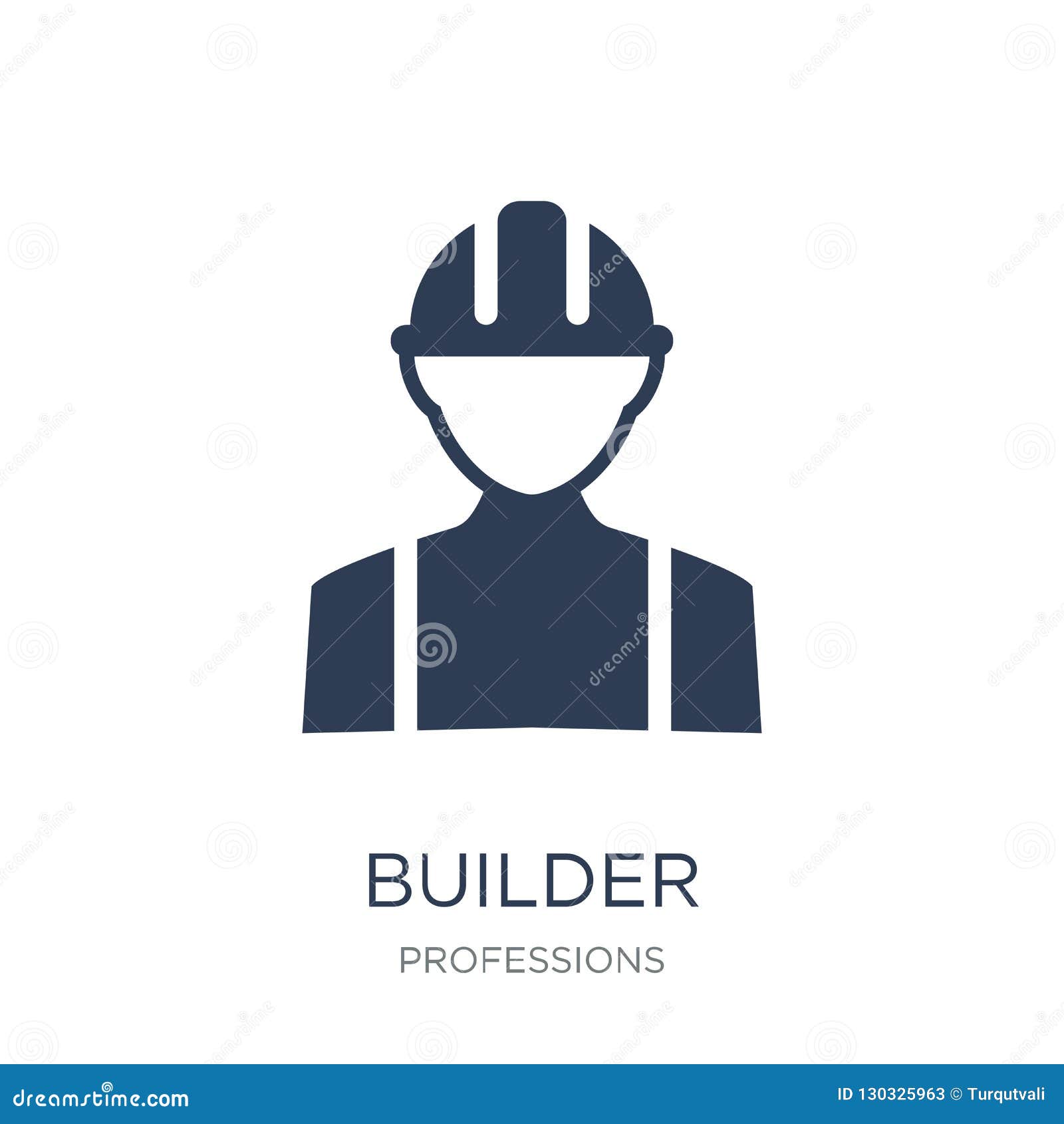 Builder Icon. Trendy Flat Vector Builder Icon on White Background from ... Builder Icon. Trendy Flat Vector Builder Icon on White Background from ...