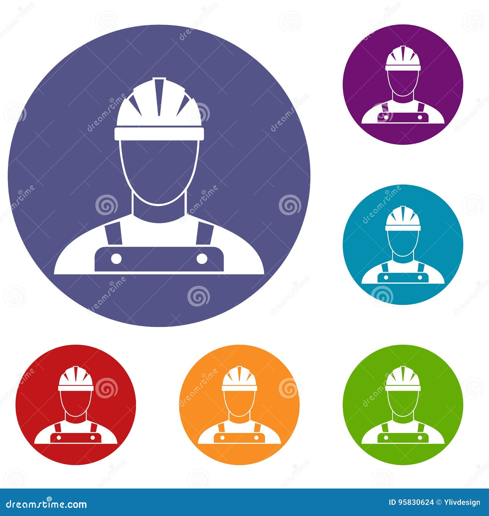 Builder icons set stock vector. Illustration of construction - 95830624