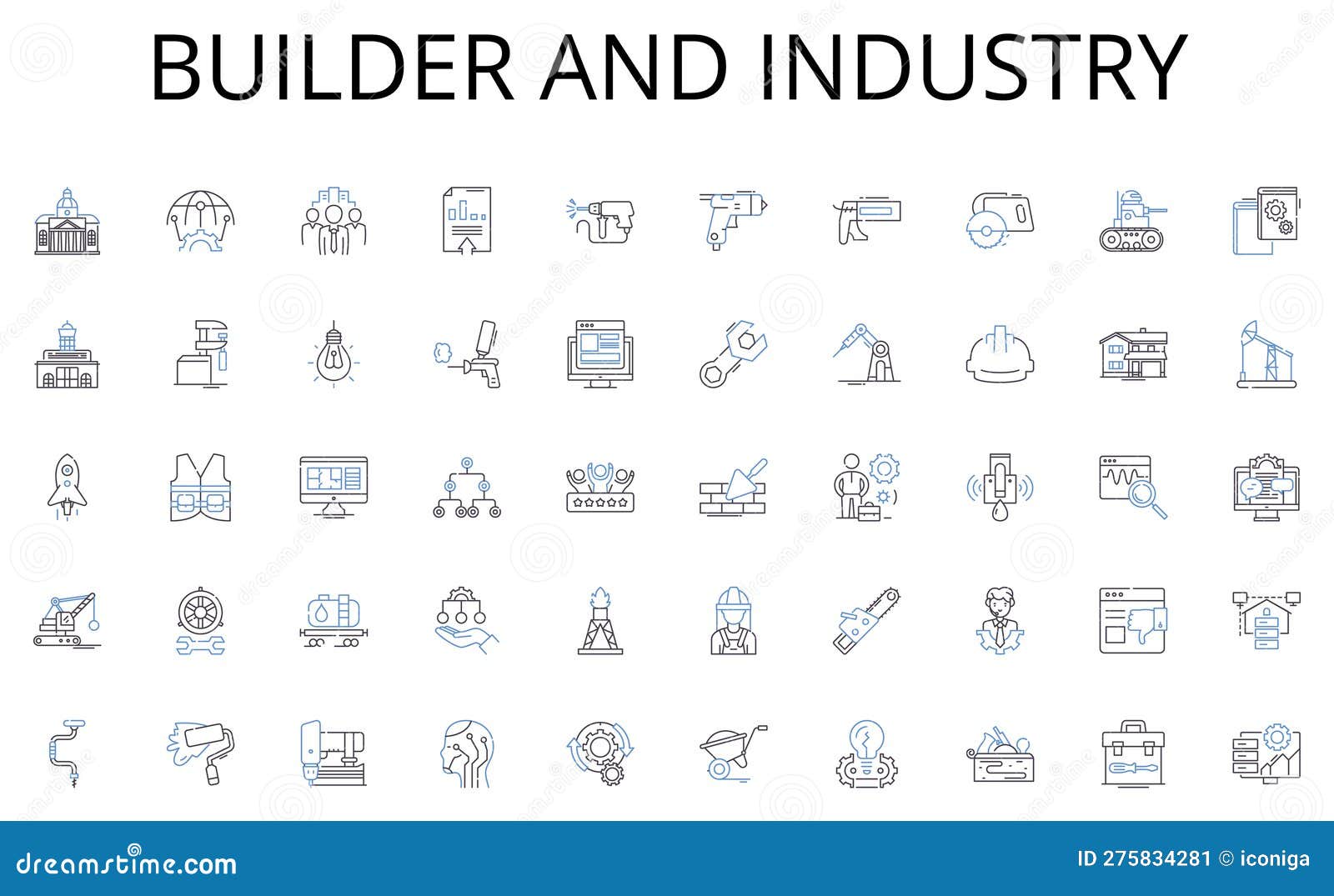 Builder And Industry Line Icons Collection Dispatch Shipment Parcel Courier Package