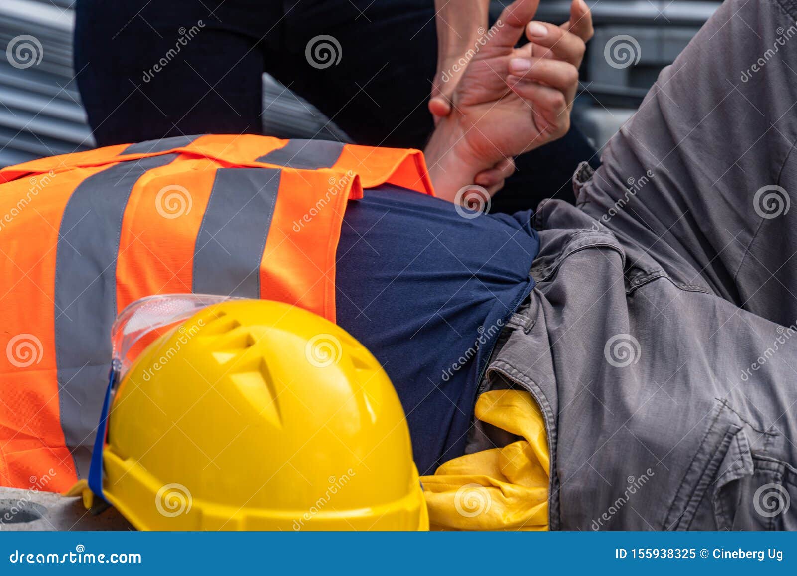 Builder injured at work stock image. Image of care, hand - 155938325