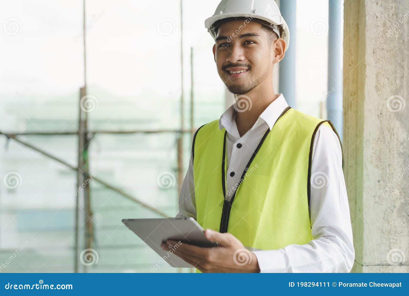 Builder Inspection Consultancy. Inspector Checking Material and ...