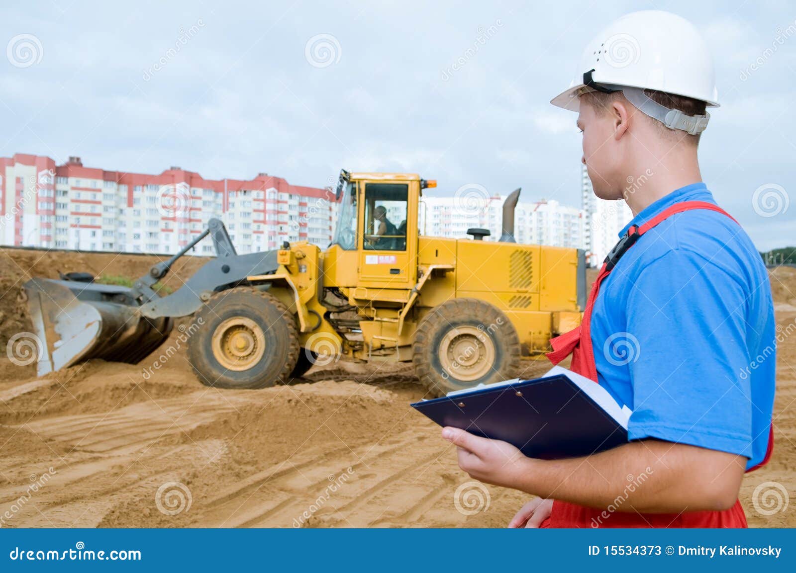 Builder Inspector at Construction Stock Image - Image of machinery ...