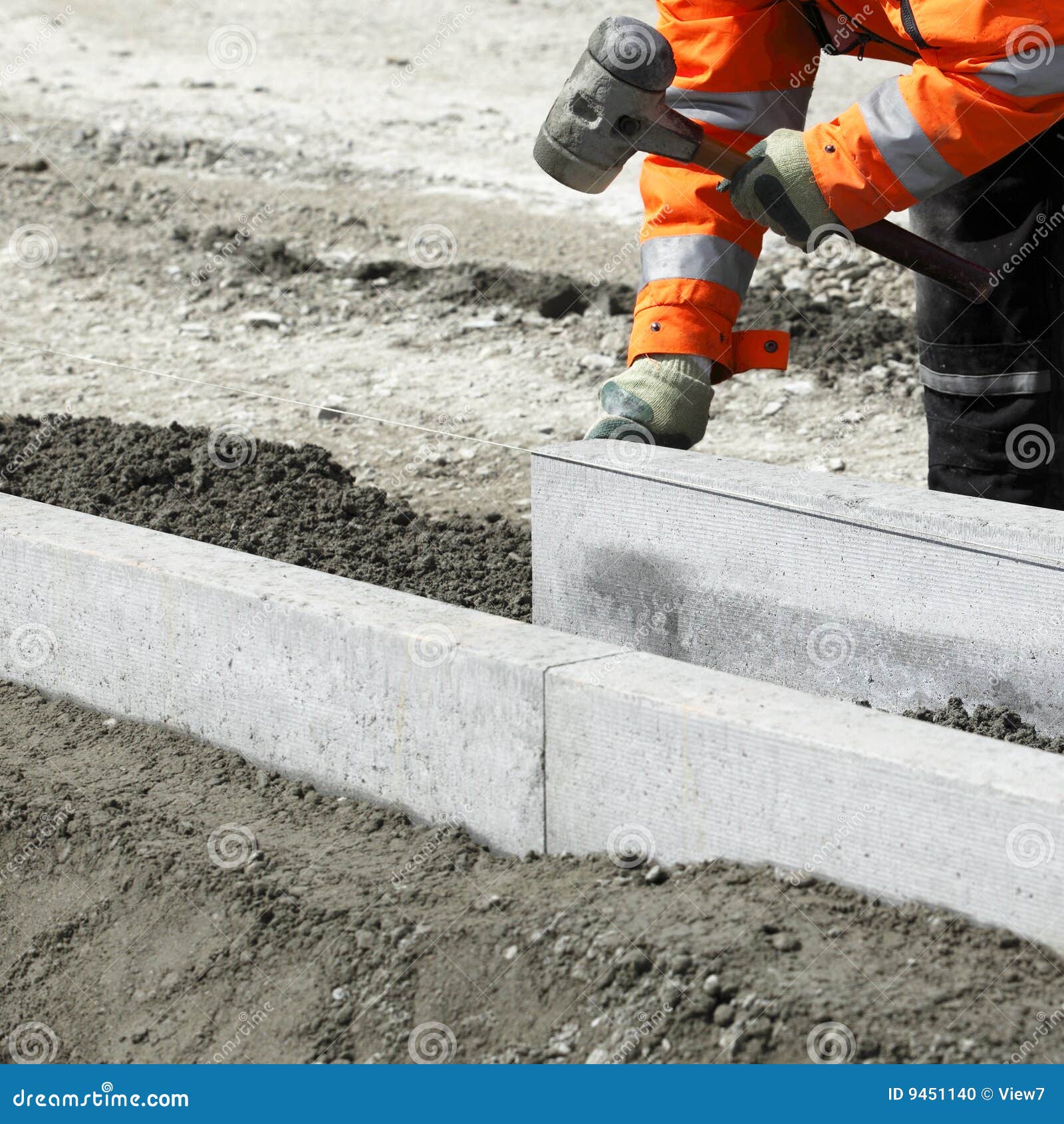 Builder laying bricks stock photo. Image of foundations - 9451140