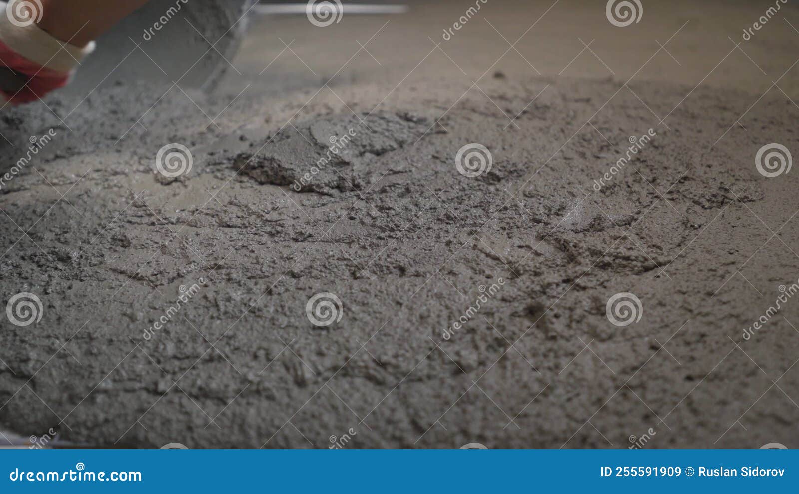 Master Leveling Fresh Concrete on the Floor. the Builder Lays the ...