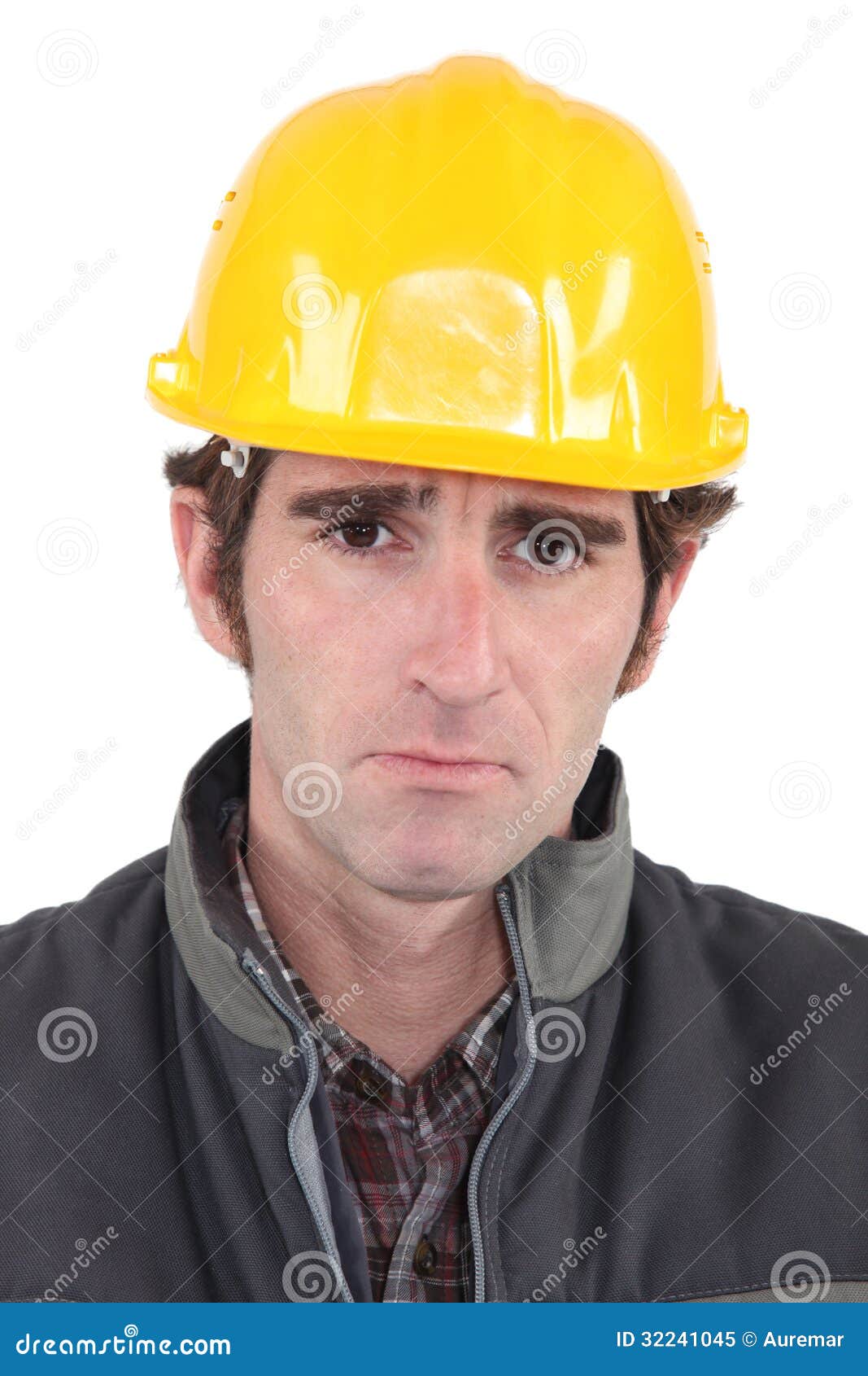 Builder looking upset stock image. Image of repair, hand - 32241045