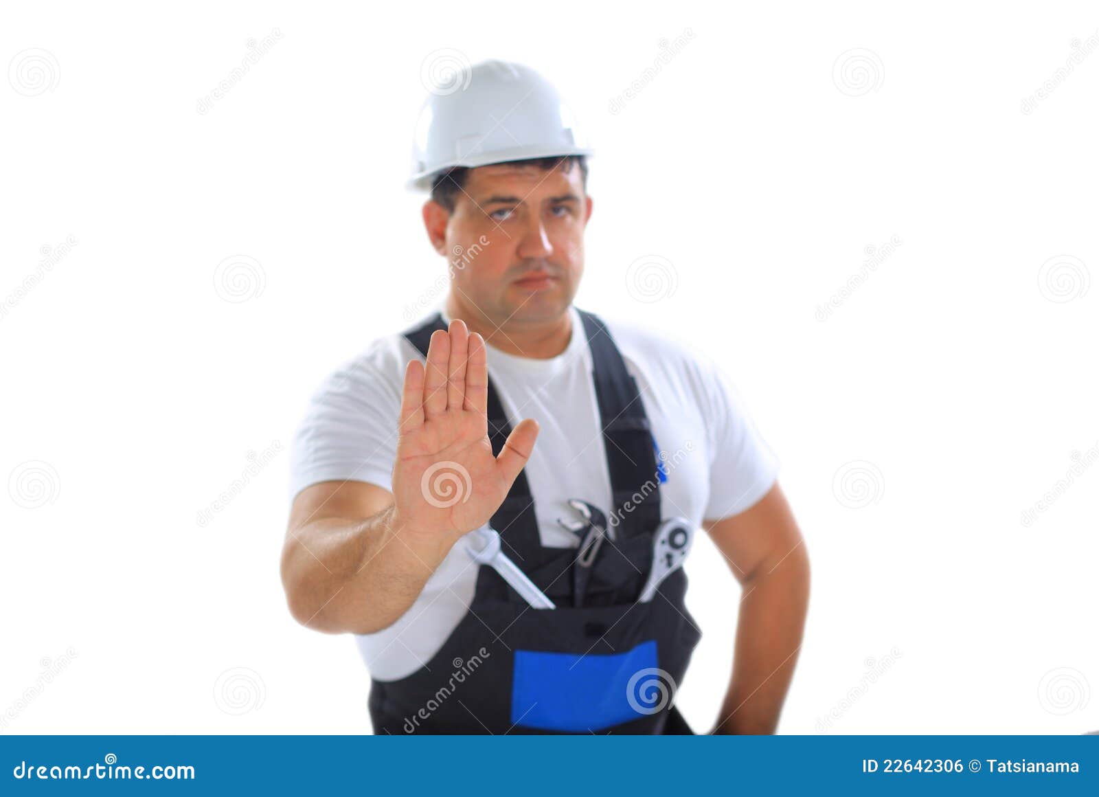 Builder making stop sign stock photo. Image of constructor - 22642306