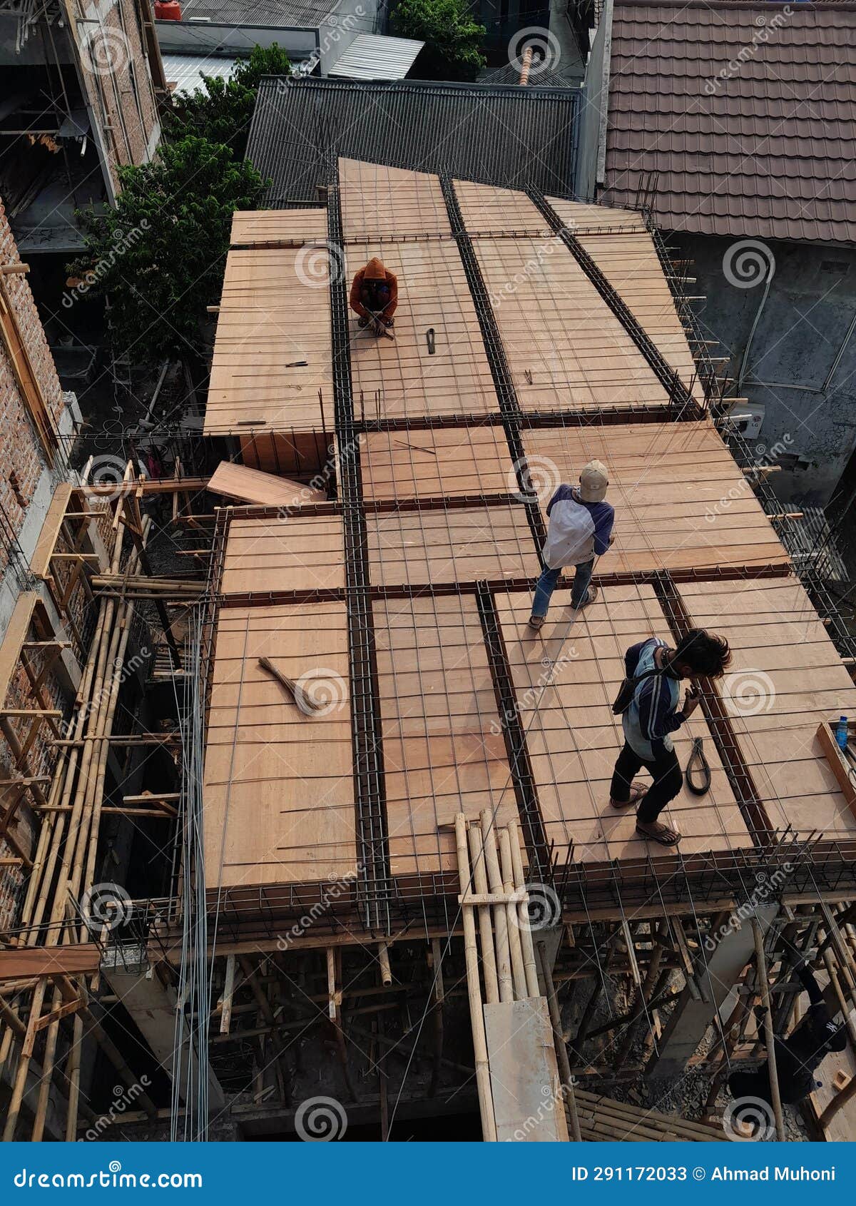 A Builder is Making the Structure of a House Very Neatly and Carefully ...