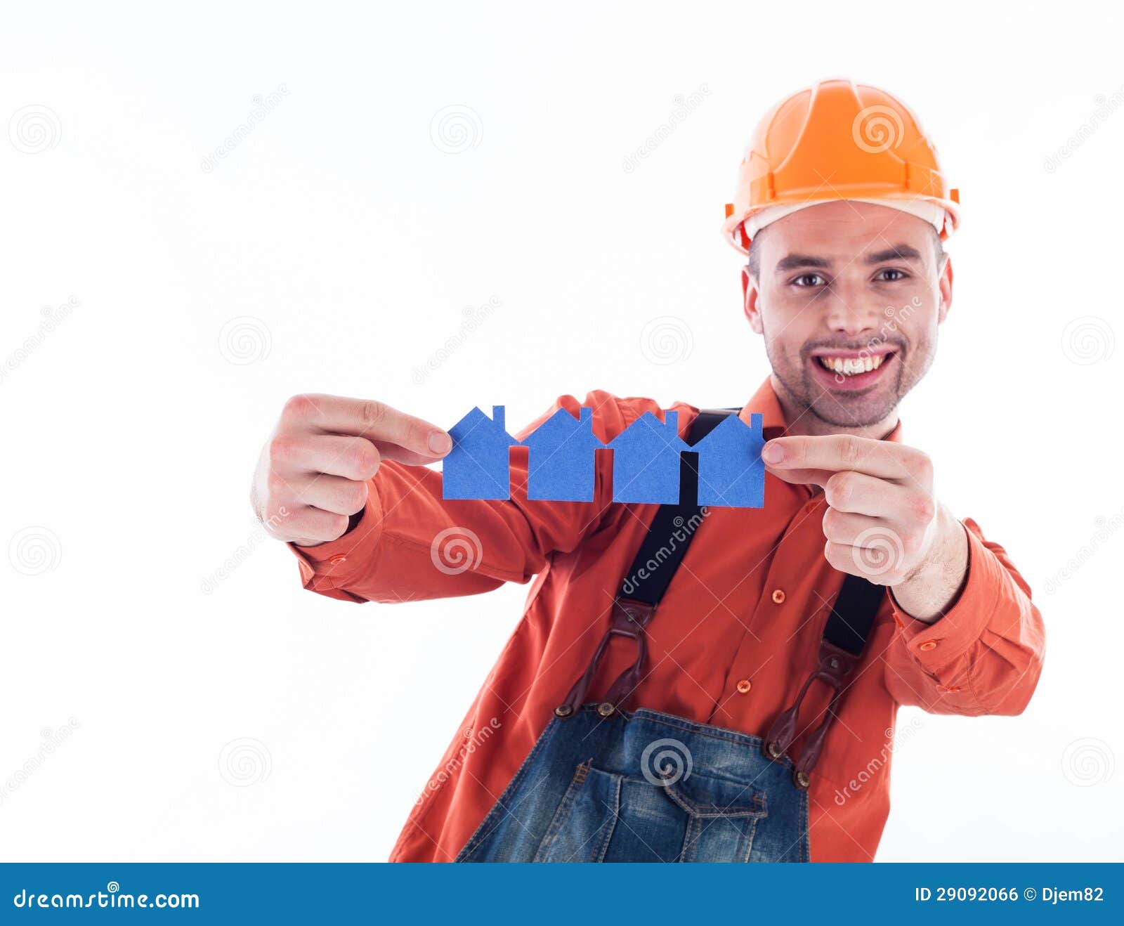 A builder man stock photo. Image of builder, master, reading - 29092066