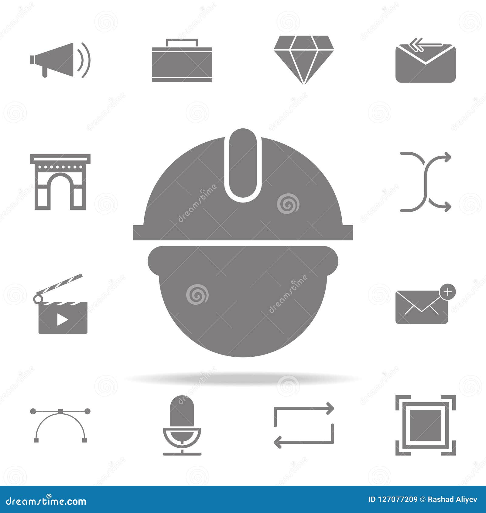 Builder Man in a Helmet Icon. Web Icons Universal Set for Web and ...