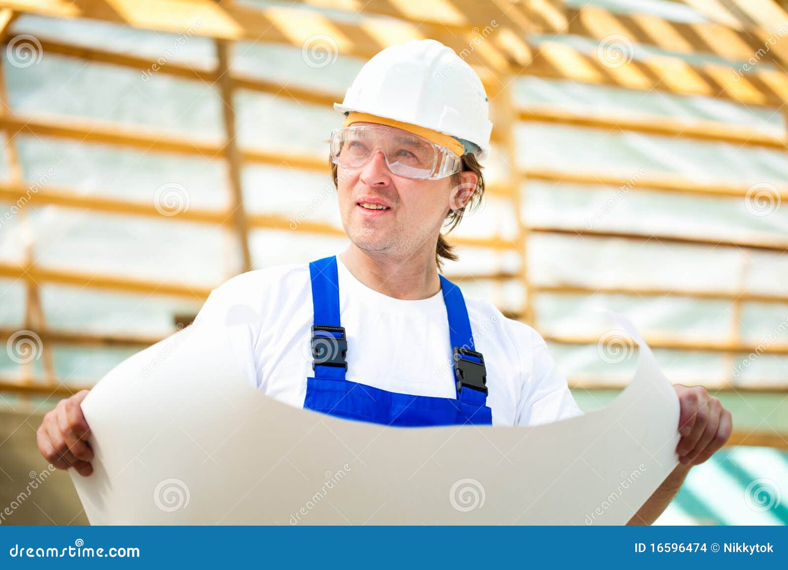 Builder manager stock photo. Image of hard, overalls - 16596474
