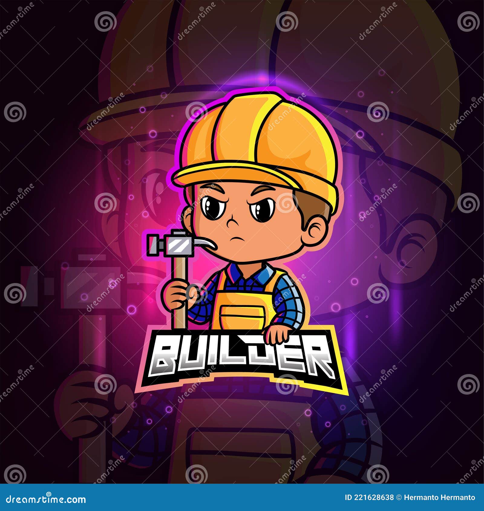 The Builder Mascot Logo Cartoon. | CartoonDealer.com #141462151
