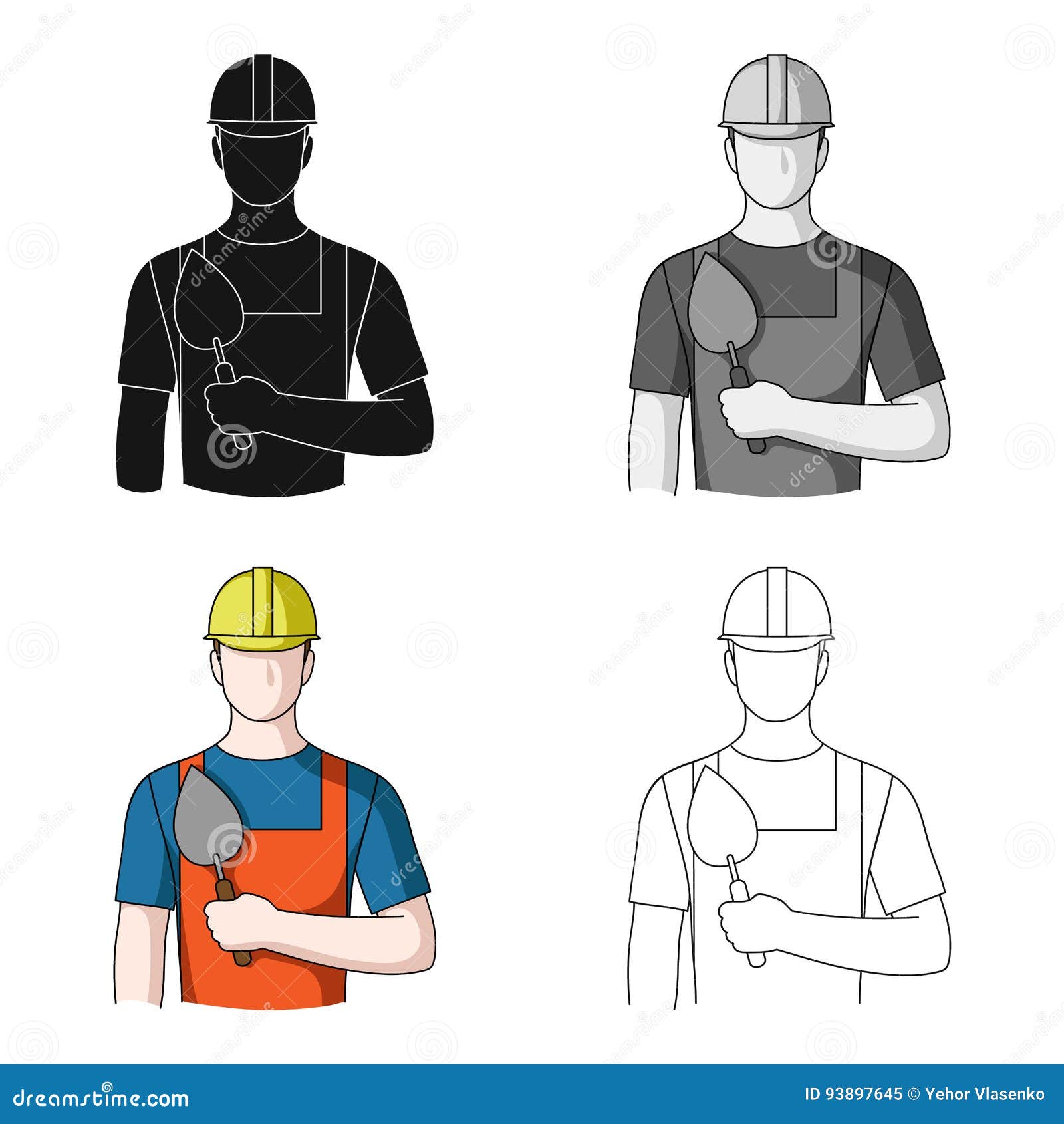 Builder Mason.Professions Single Icon in Cartoon Style Vector Symbol ...