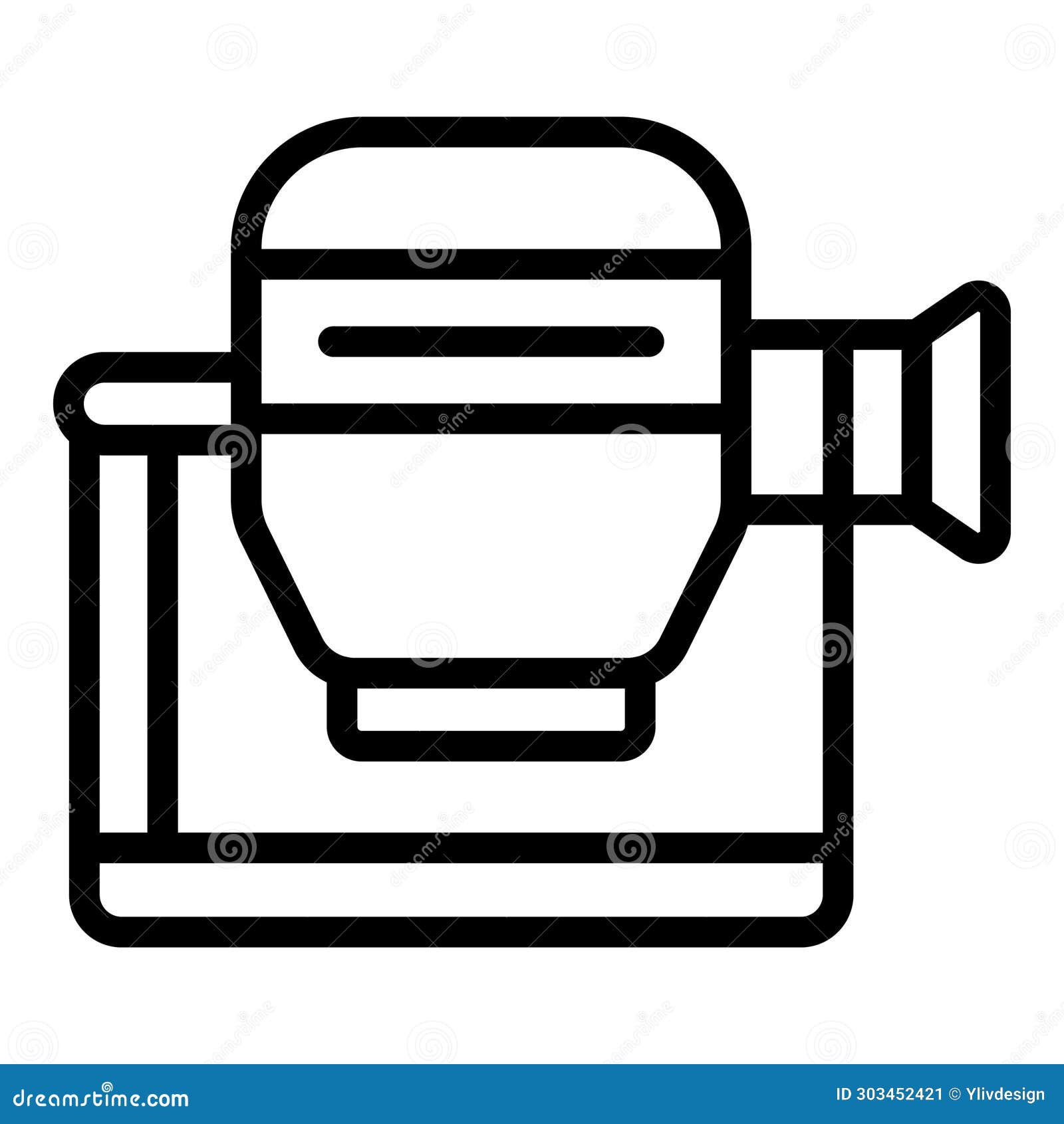 Builder Mixer Icon Outline Vector. Cement Laborer Stock Vector ...