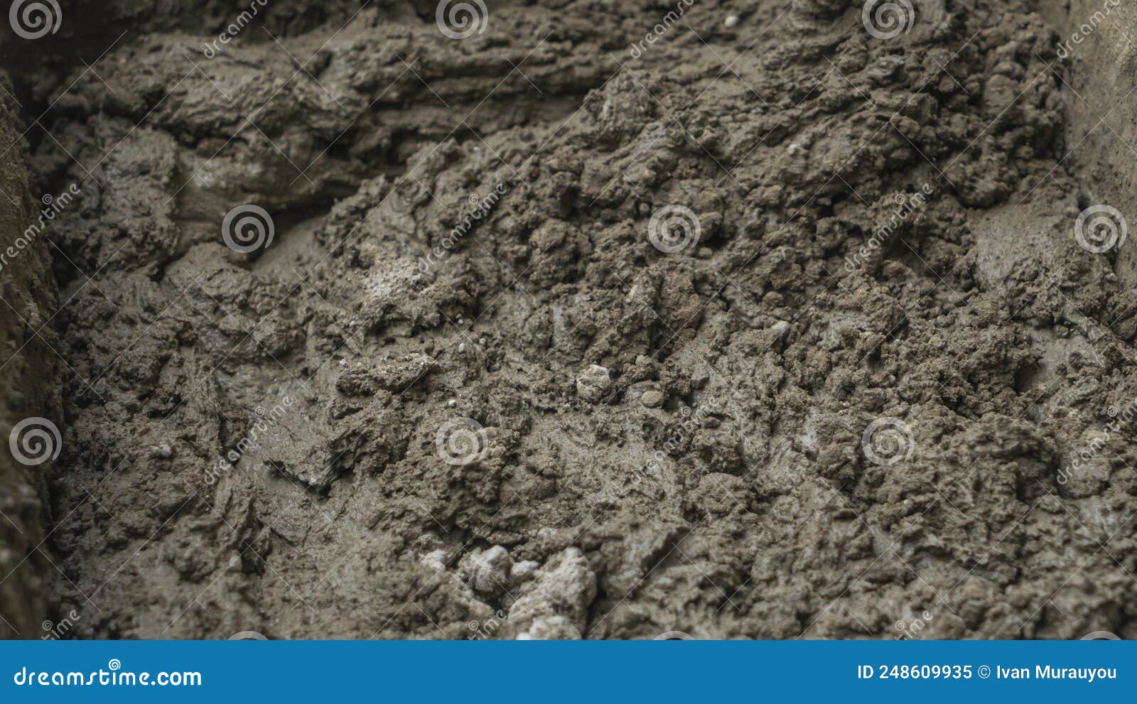 The Builder Mixes the Construction Mixture in a Container for Guiding ...
