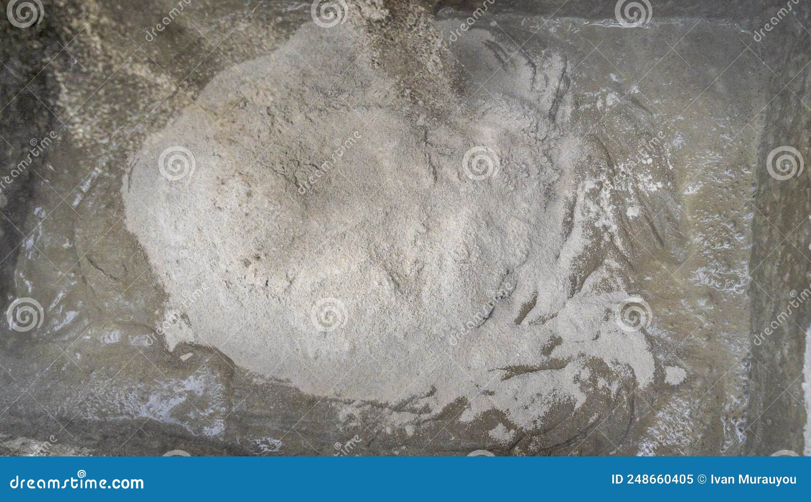 The Builder Mixes the Construction Mixture in a Container for Guiding ...