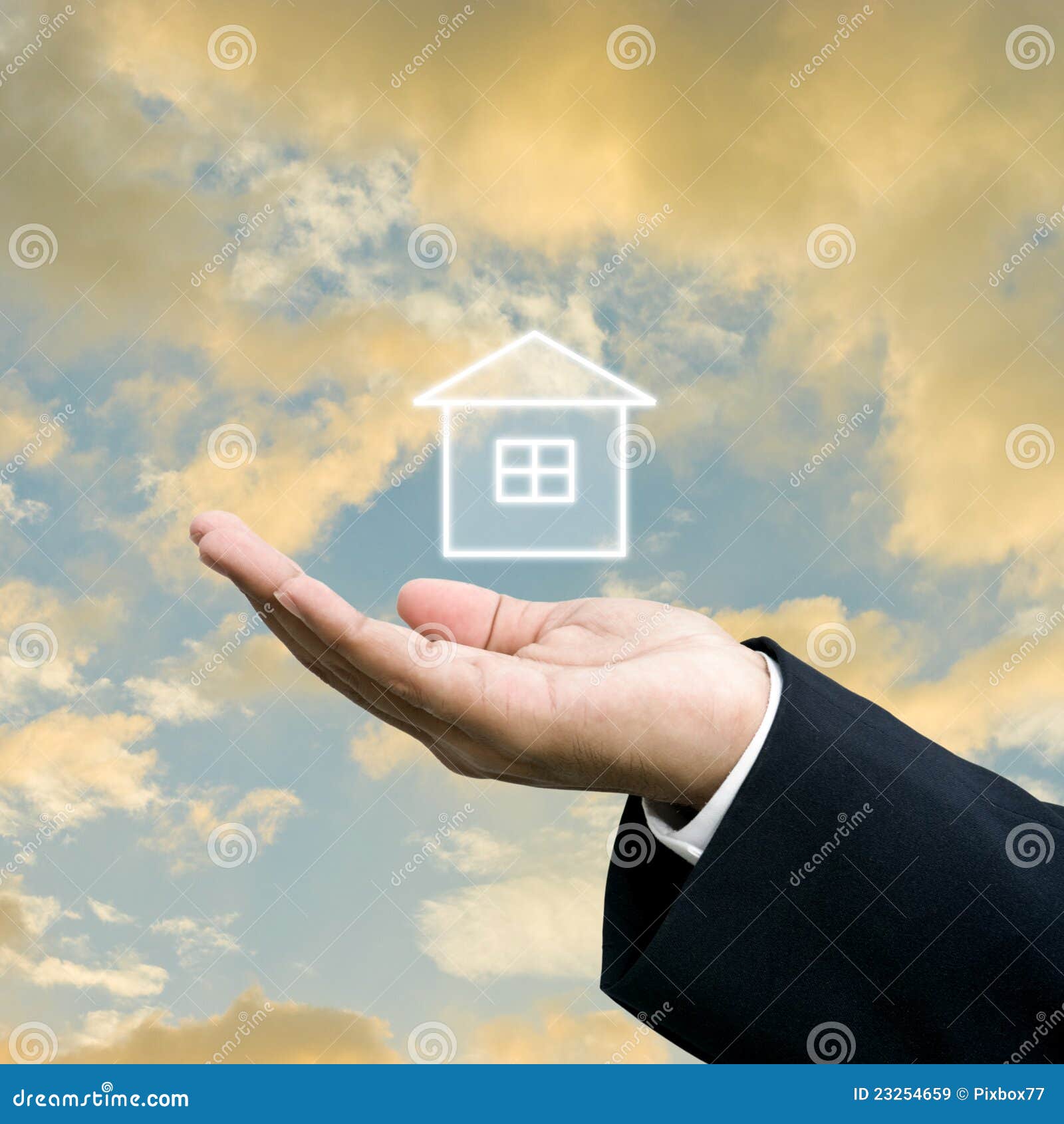 Builder Offer the House Project Stock Image - Image of businessman ...